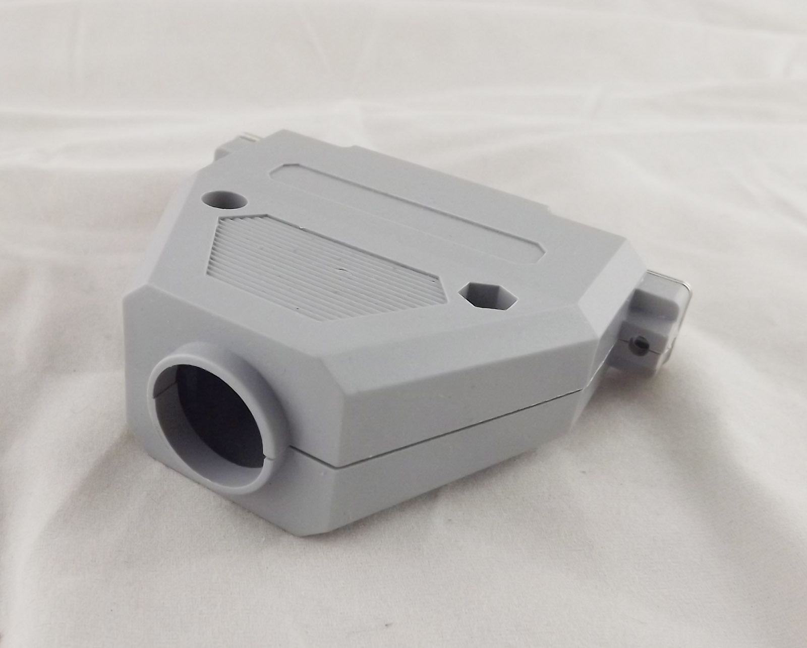 10pcs DB37 Male 37 Pin 2 Rows D-SUB Connector Grey Plastic Hood Cover ...