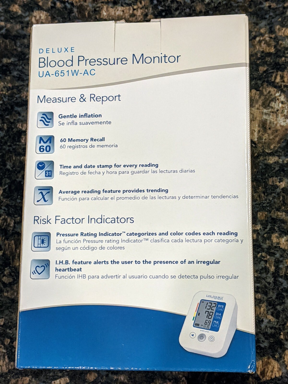 LIFE SOURCE DELUXE BLOOD PRESSURE MONITOR UA-651W-AC ACCUFIT CUFF fits 8.6-16.5" - International ...