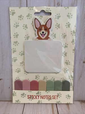 Corgi Sticky Notes Dog Puppy Fun Gift Love Kids Lunch Note Thinking Of ...