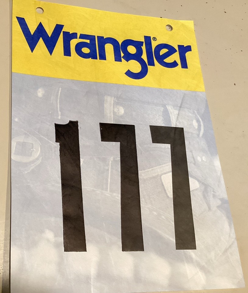 Wrangler Rodeo Contestant Back Number Cowboy Western Decor Bumper ...