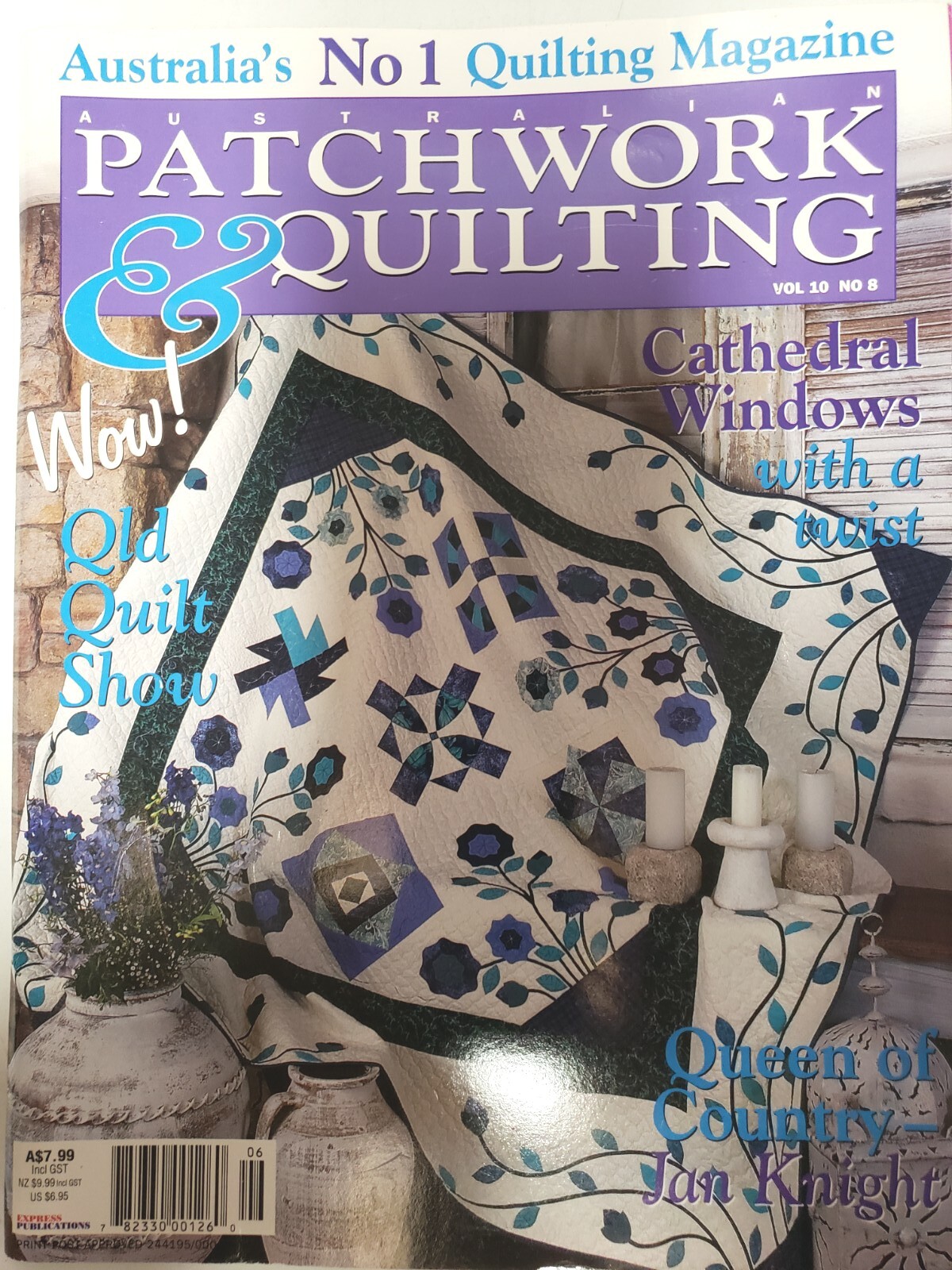 Australian Patchwork And Quilting Magazine VOLUME 10 No.8 | eBay