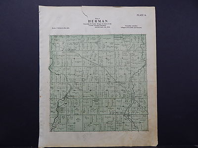 Wisconsin, Sheboygan County, 1902 Plat Map, Herman Township K20#33 | eBay