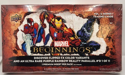 Marvel Beginnings Volume 2 Series 1 Trading Cards Hobby Box (Upper Deck ...