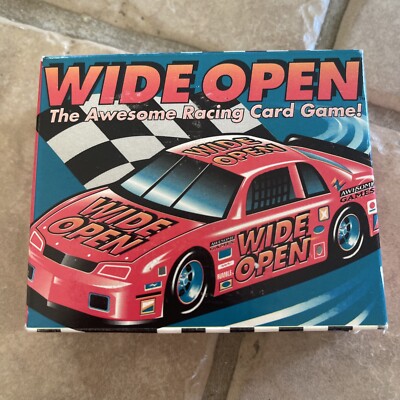WIDE OPEN The Awesome Racing Card and Dice Game Vintage 1996 Racing Fun ...