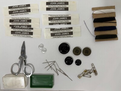 34 Piece US Military Issue Sewing Kit with Travel Case Includes Buttons ...