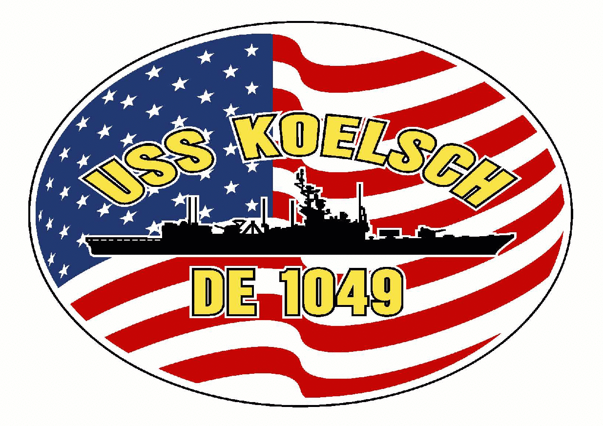 USS KOELSCH FF 1049 DE 1049 Oval Decal / Sticker Military USN U S Navy ...