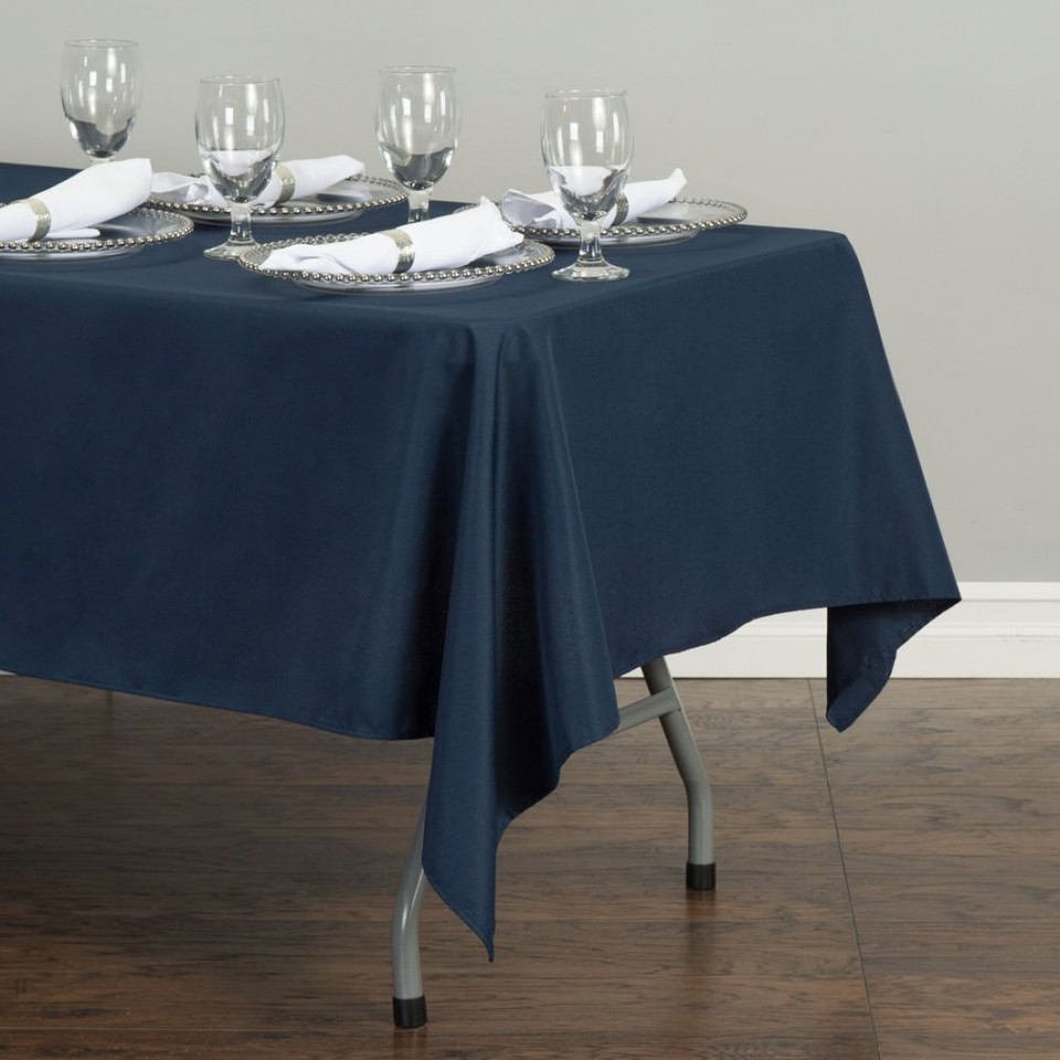 LinenTablecloth 60 x 102 in Rectangular Polyester Tablecloth Wedding ...