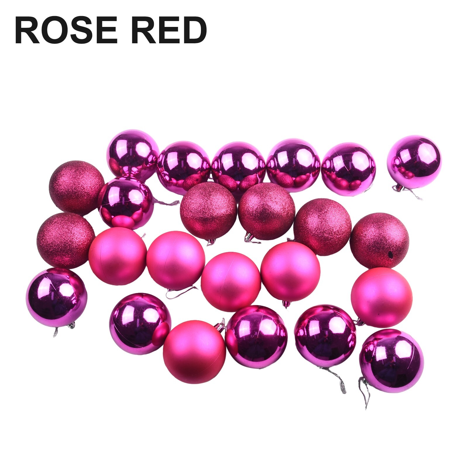 Shimmering Beauty 24PCS Glitter Christmas Ball Ornaments For Xmas Tree shimmering-beauty-24pcs-glitter-christmas-ball-ornaments-for-xmas-tree