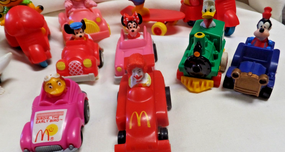 12 Vintage McDonalds Happy Meal Toys Vehicles Ronald Mickey Garfield ...