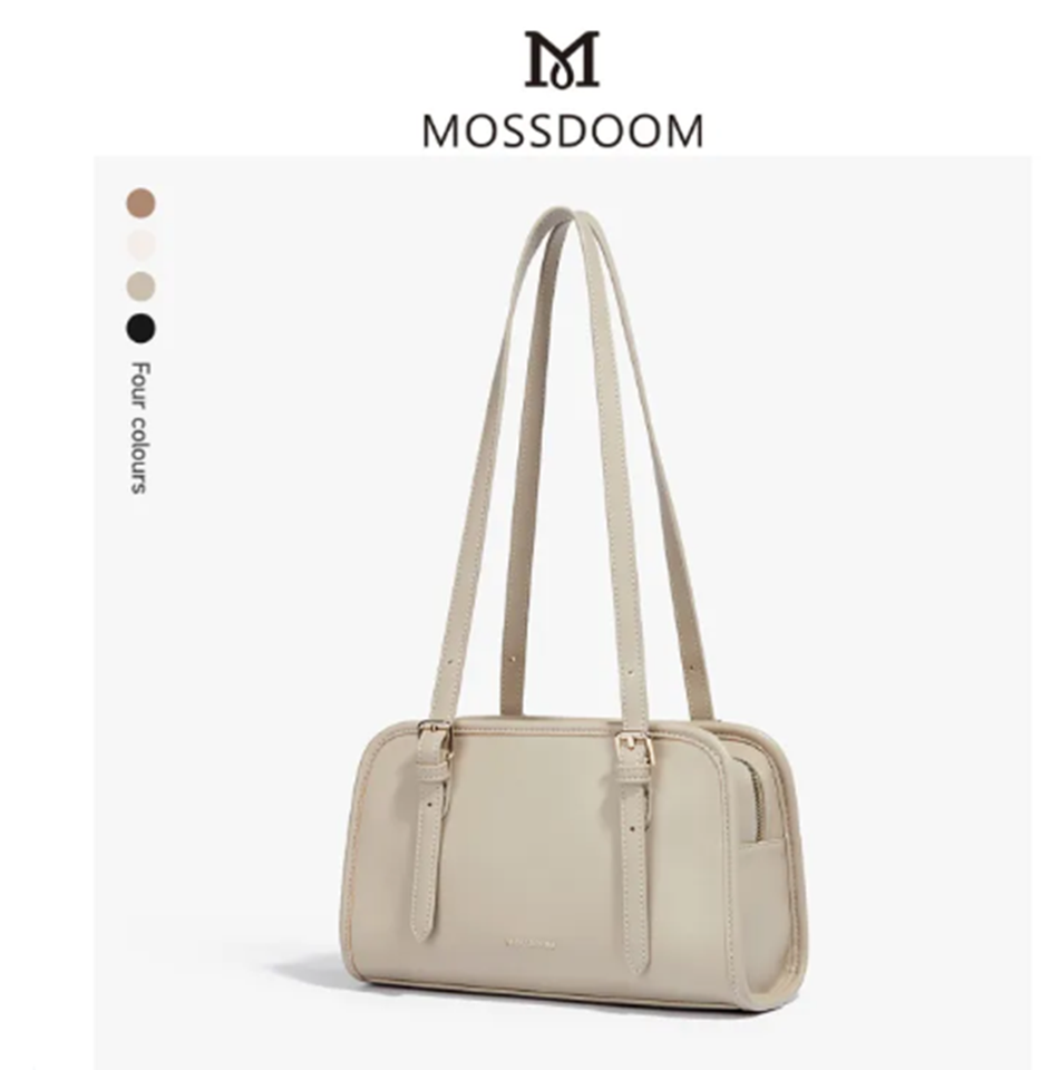 Shoulder Bag Mossdoom Women PU Leather Minimal Simple Handbag Korean ...