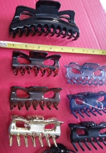 Eight (8) Assorted Hair Claw Clip Lot | eBay
