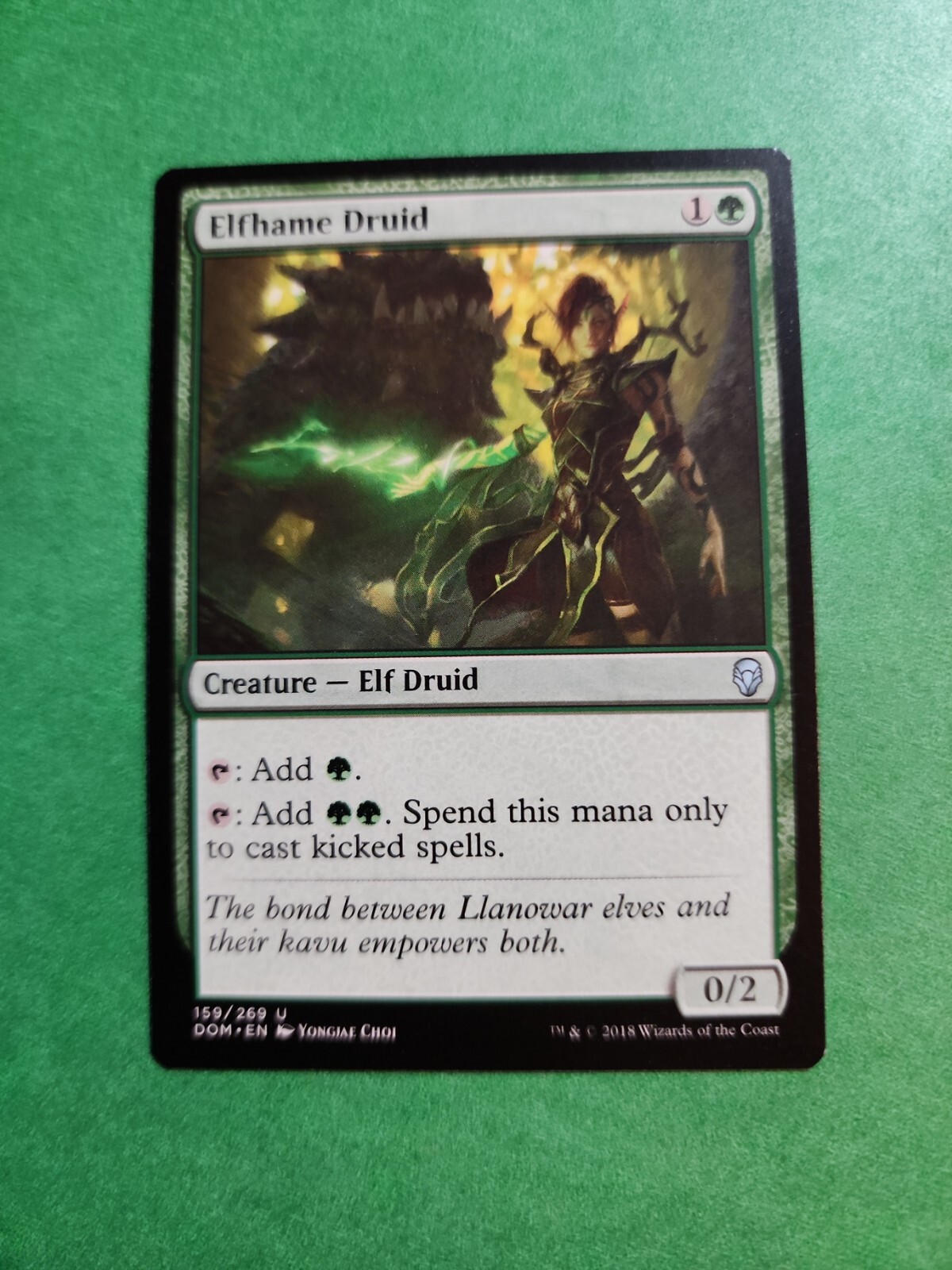 Magic the Gathering MTG Elfhame Druid (159) Dominaria LP edh mana elf ...