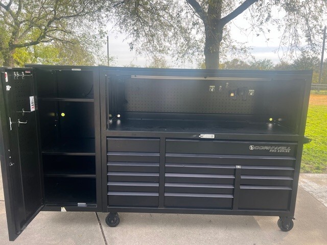 Cornwell 76 ProSeries Matte Black with hutch, locker, and keyless locks ...