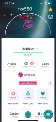 Pokémon Shiny Dynamax Beldum - MlNl P T C - GO Read Description | eBay