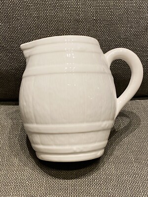 VTG Made in Portugal for Neuwirth White Ceramic Pitcher - Wood Barrel ...