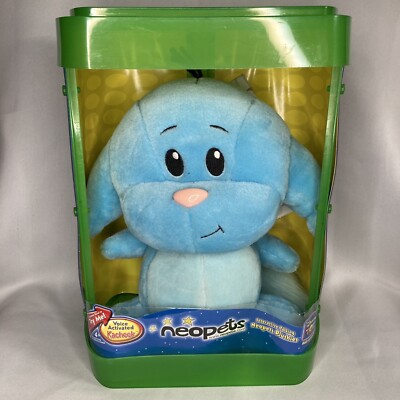 Neopets Kacheek 2003 Blue Plush Interactive Talks Lights NIB New in Box ...