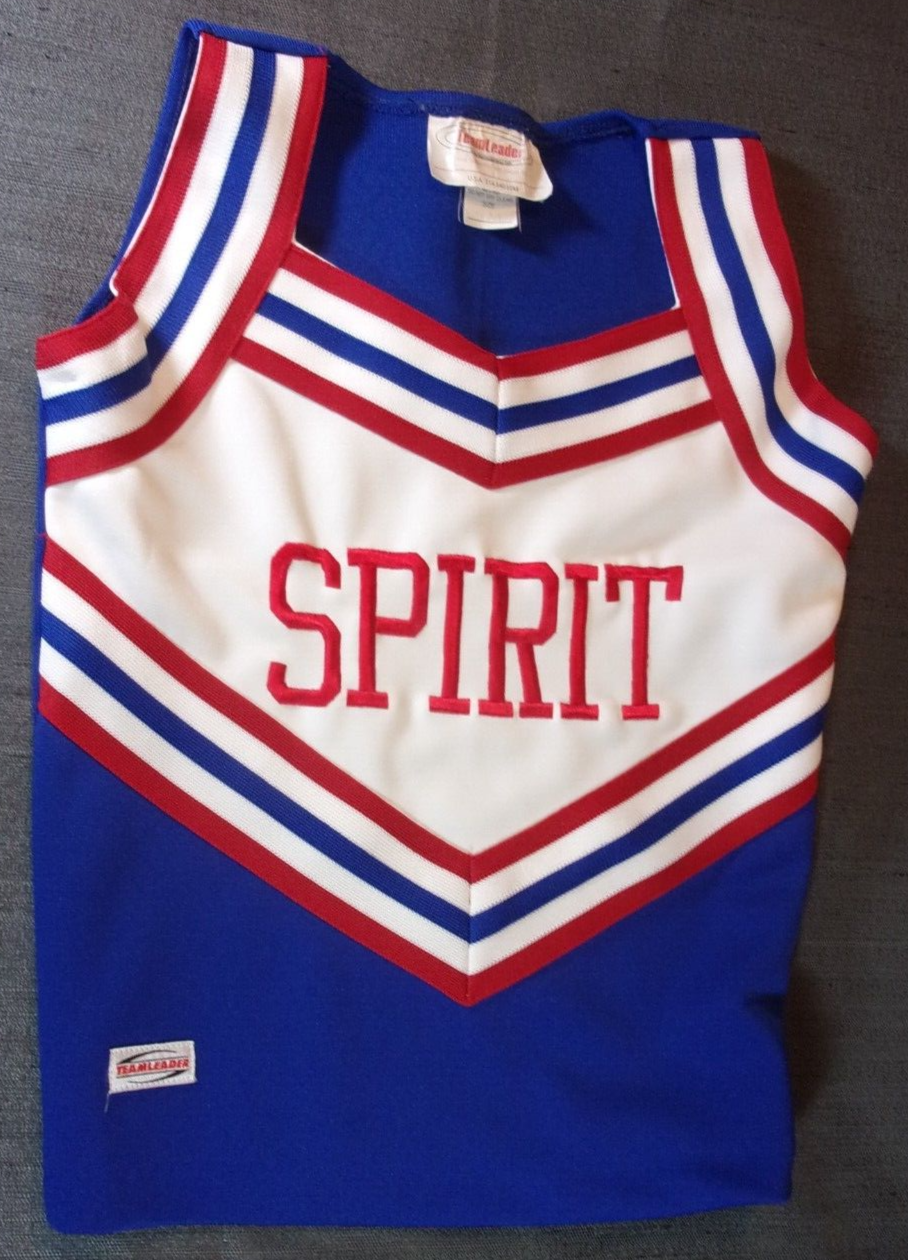 COSPLAY CHEERLEADER CHEER RED WHITE BLUE BLOUSE TOP SIZE YM | eBay