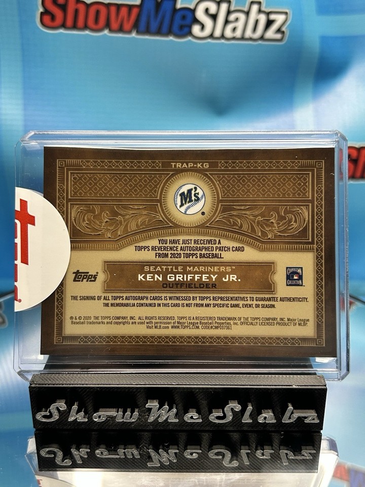 2020 Topps Reverence Game Used Patch/ Auto Ken Griffey Jr. /10 Sealed ...