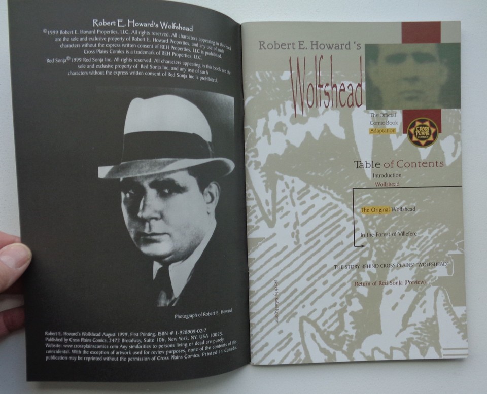 Robert E. Howard's WOLFSHEAD (1999) - Cross Plains Roy Thomas - NM | eBay