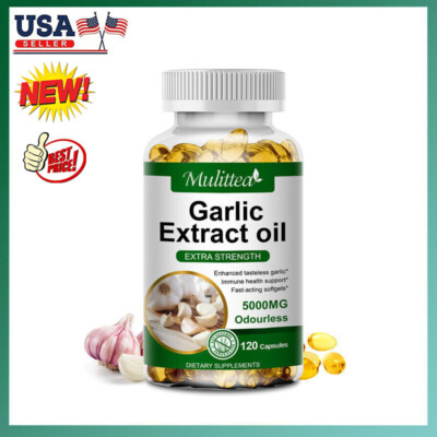 Garlic Pills 5000 mg 120 softgels Organic Garlic 120 Capsules Garlic | eBay