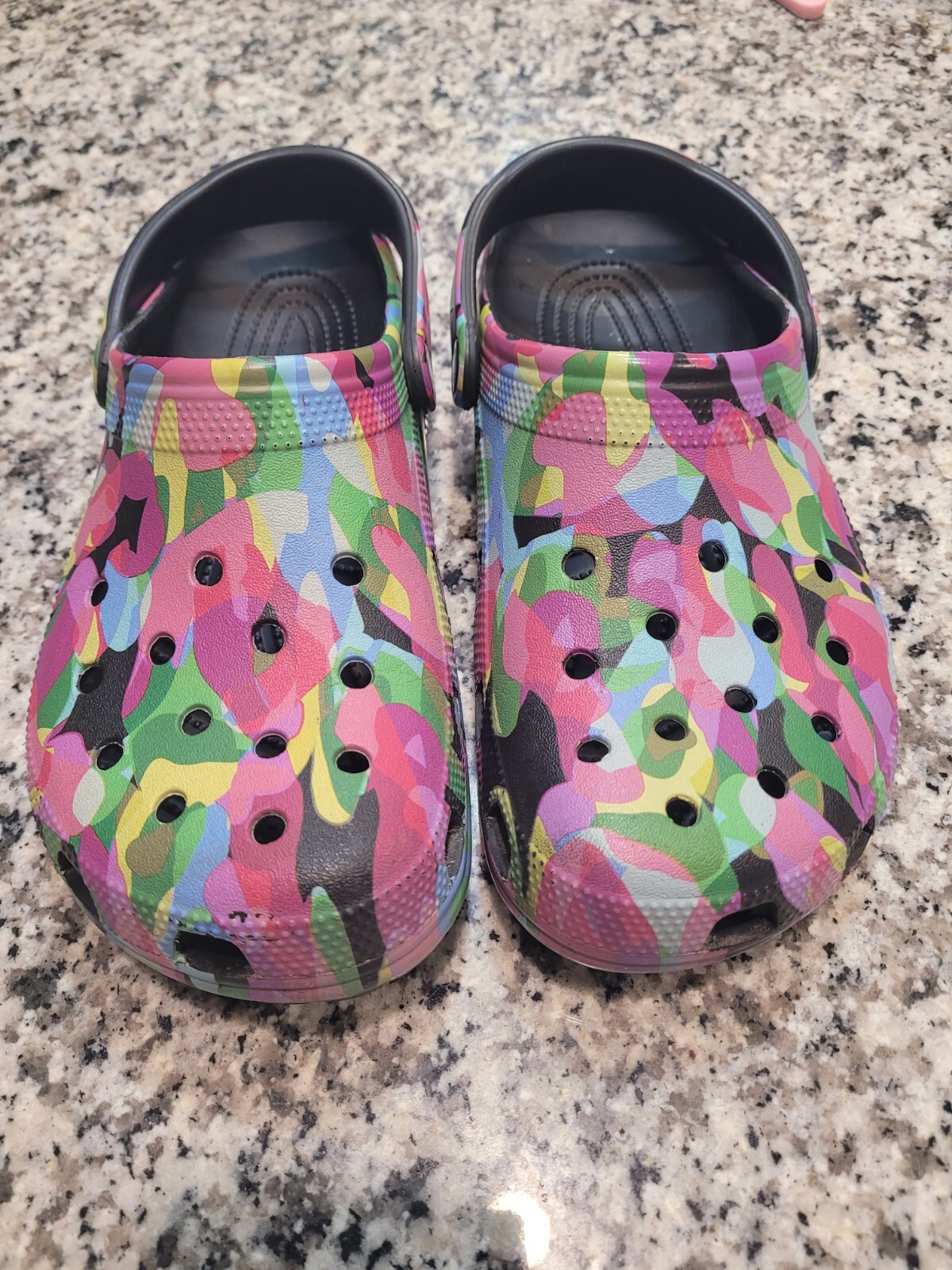 Classic Crocs Black Bass Bubble Block Clogs - Gem