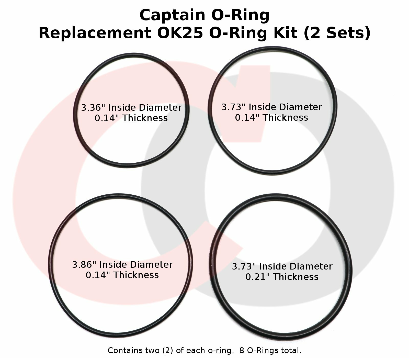 OK25 O-Rings for OmniFilter OB1,WH5,U25 Water Filter Housings (2 Sets ...