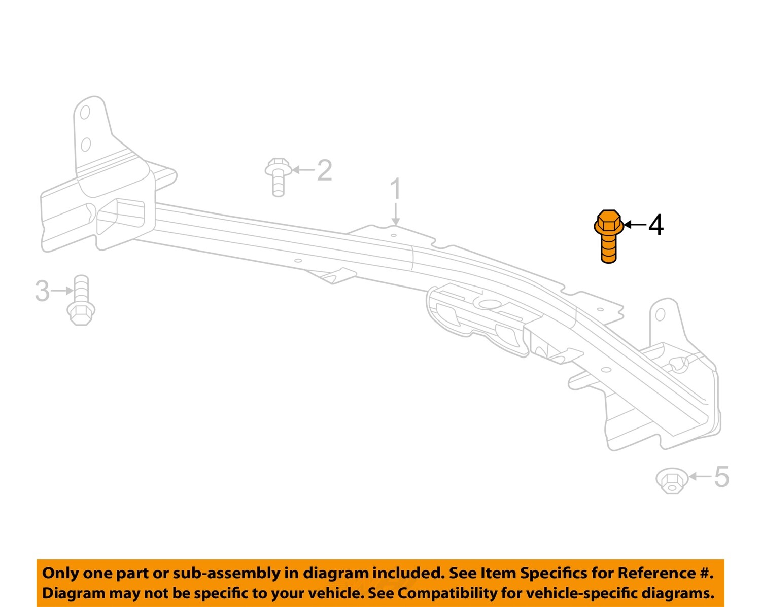 GM OEM 98-19 Blazer Frame Trailer Hitch Components-Trailer Hitch Bolt ...