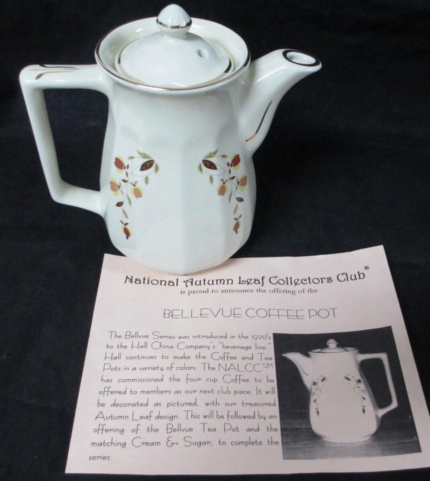 JEWEL TEA AUTUMN LEAF BELLEVUE COFFEE POT HALL CHINA 2003 NALCC | eBay