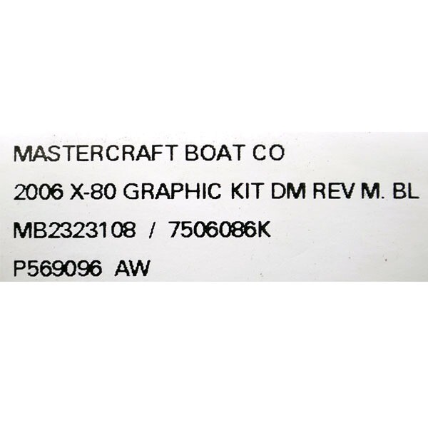 MasterCraft Boat Foam Filled Decals 7506086K | X-80 Black (Kit) | eBay