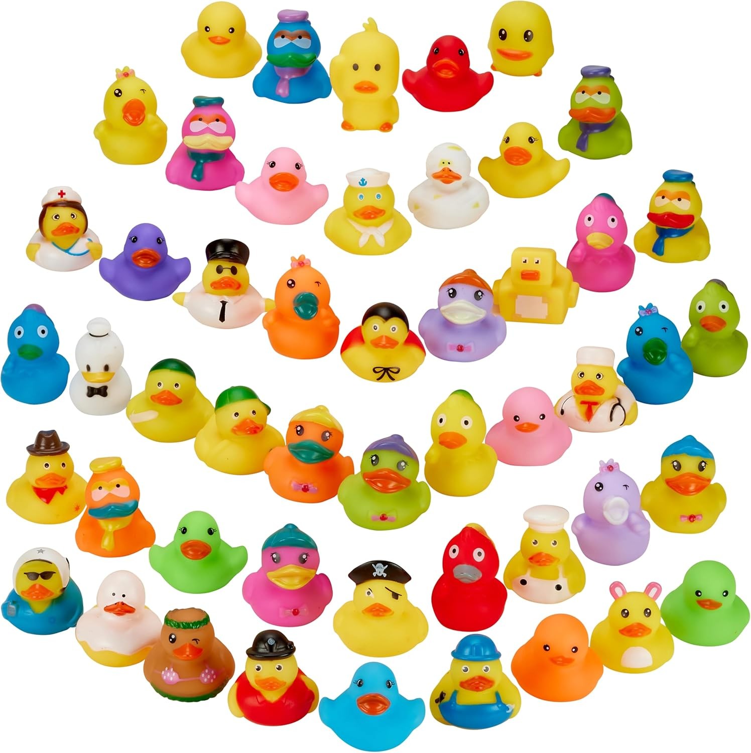 Assorted Rubber Ducks in Bulk Mini Duckies for Kids Baby Bath Shower ...