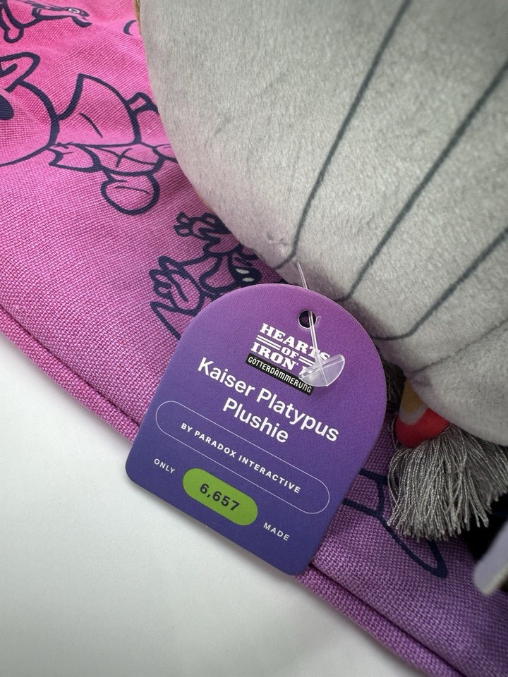 Makeship Kaiser Platypus Plushie By Paradox Interactive New W/Bag Only ...