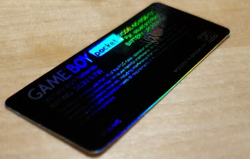 1 (ONE) Nintendo Game Boy POCKET MGB-101 HOLOGRAPHIC LETTERS BLACK ...