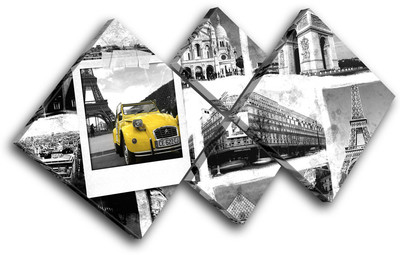 Paris Grunge City MULTI TOILE murale ART Photo Print | eBay