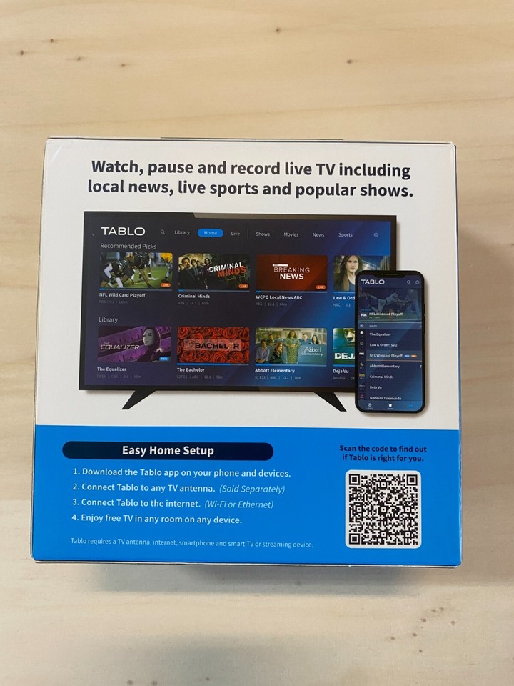 Tablo 4th Gen 2-Tuner Over-The-Air OTA DVR 128GB Pause Live TV ...