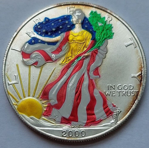 2000 Colorized American Silver Eagle 1 oz Coin (YG482) | eBay