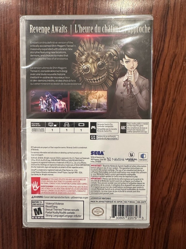 Shin Megami Tensei V Vengeance (Nintendo Switch) Brand New, Factory Sealed 730865220793| eBay