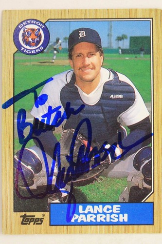 Lance Parrish Tigers Angels Phillies Autographed 1987 Topps #791 Signed ...
