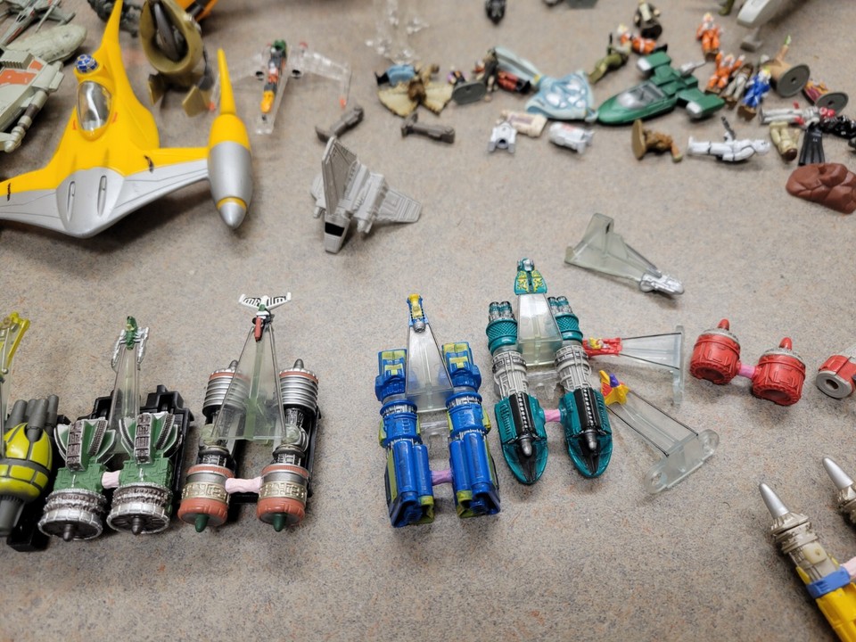 Star Wars Action Fleet Galoob Lot Starfighters Figs Micro Machines Pod ...