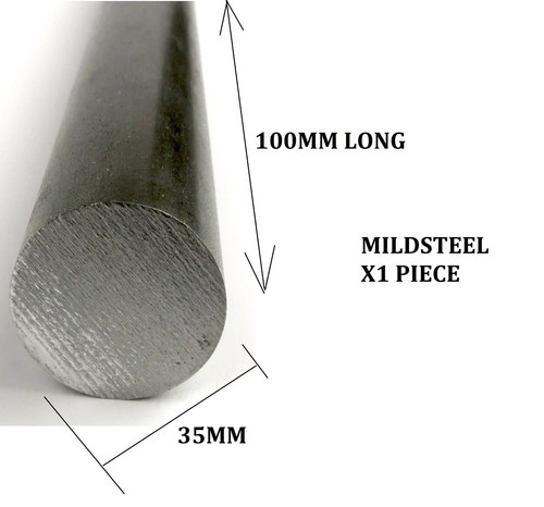Mild Steel Round Bar Offcut 35mm Dia x 100mm Long MODEL MAKING HOBBYIST ...
