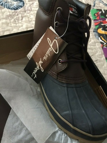 JUDITH SPORT NAVY/BROWN THERMOLITE INSOLE WORK/COLD WEATHER BOOTS IN 8 ...
