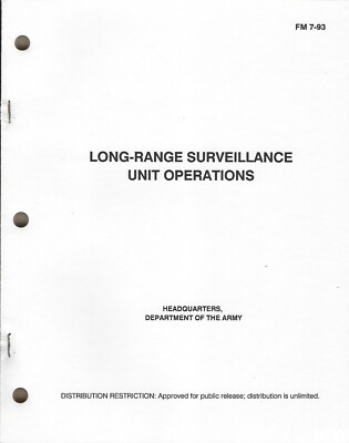 Historical book for Long-Range Surveillance Unit Operations, 1995, How ...