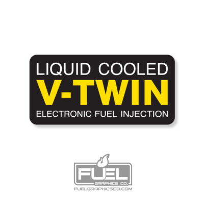 Liquid Cooled VTWIN EFI Lawn Tractor Lawnmower Vinyl Decal Sticker ...
