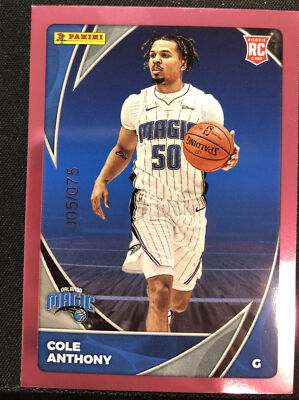 2020-21 Panini Pink Parallel Cole Anthony 5/75 made in Italy - ENN | eBay