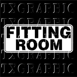 FITTING Room Sign Decal Vinyl Sticker Business Clothing Store | eBay