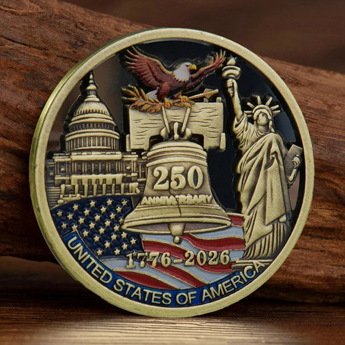America 250th Anniversary Commemorative Challenge Coin Patriotic Gift ...