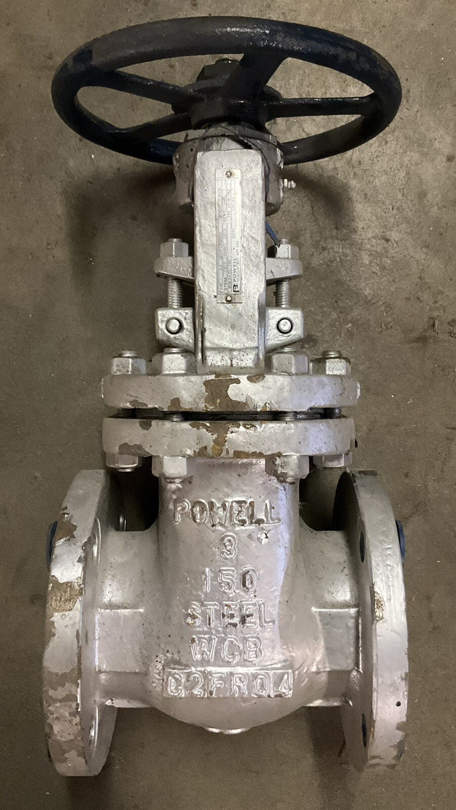 POWELL 3.0 1503FC8GXXX 3" WCB CLASS 150 FLANGED GATE VALVE 316.34 CL ...