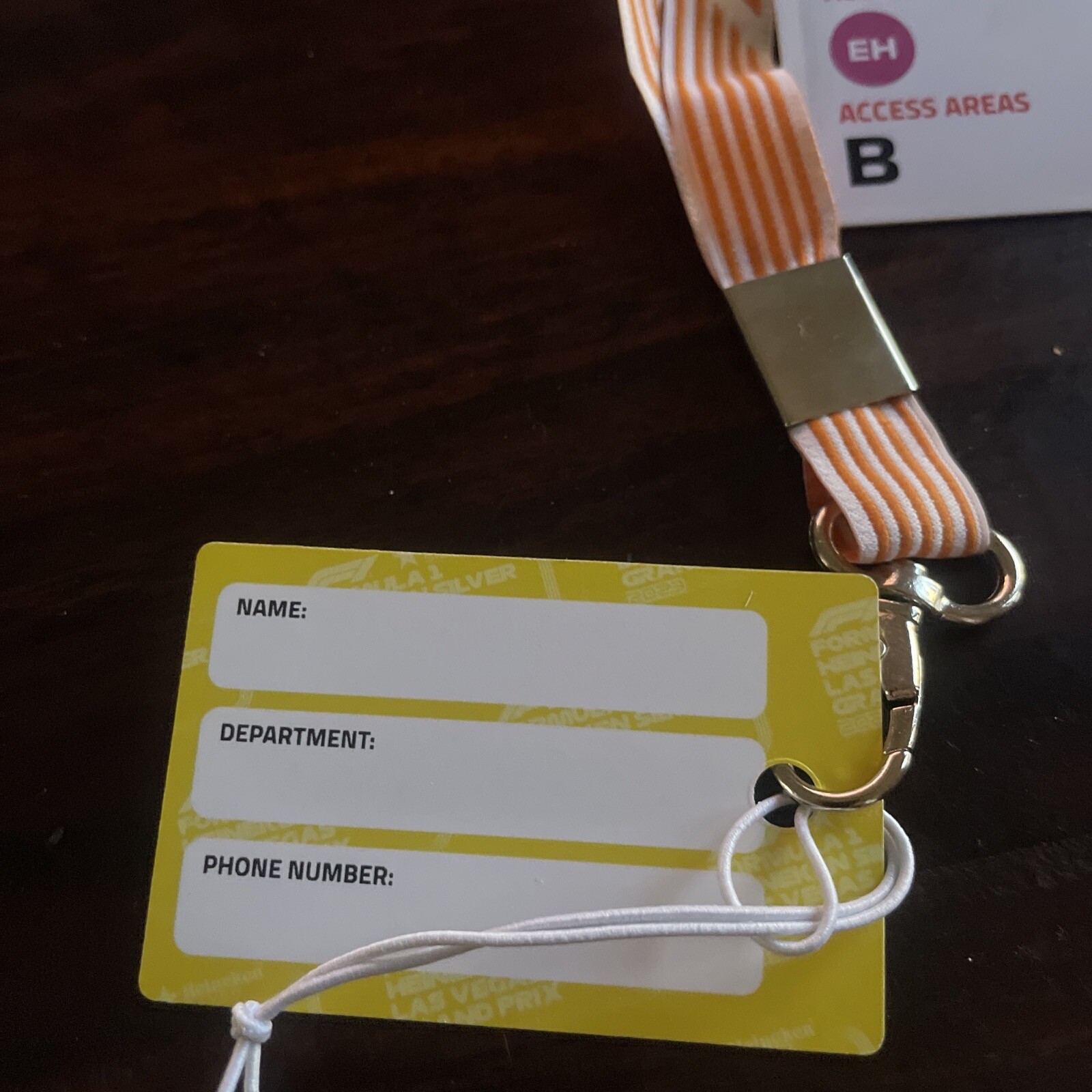 F1 Badge w/Lanyard Las Vegas 2023 Inaugural Race Plus Tag Free Shipping