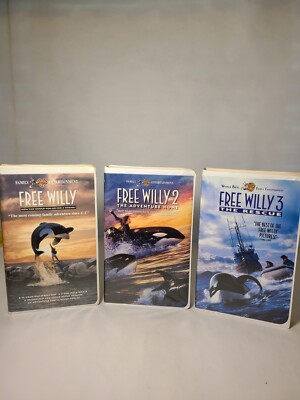 Free Willy Collection 1, 2 and 3 (VHS, Clamshell) Vintage 90's | eBay