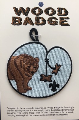 BOY SCOUT OFFICIAL LICENSED WOOD BADGE BEAR COLLECTORS TRADING PATCH ...
