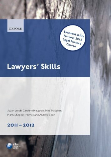Lawyers' Skills 2011-12 (Legal Practice Course Guide) By Julian ...